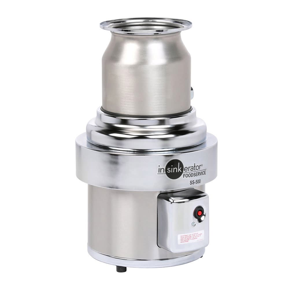 InSinkErator SS-500 Disposer, Basic Unit Only, Stainless 5 HP, 208v/3ph
