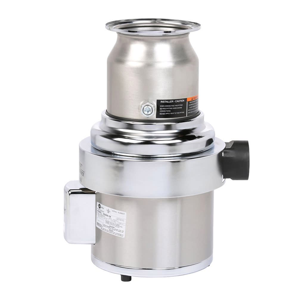 InSinkErator SS-500 Disposer, Basic Unit Only, Stainless 5 HP, 208v/3ph