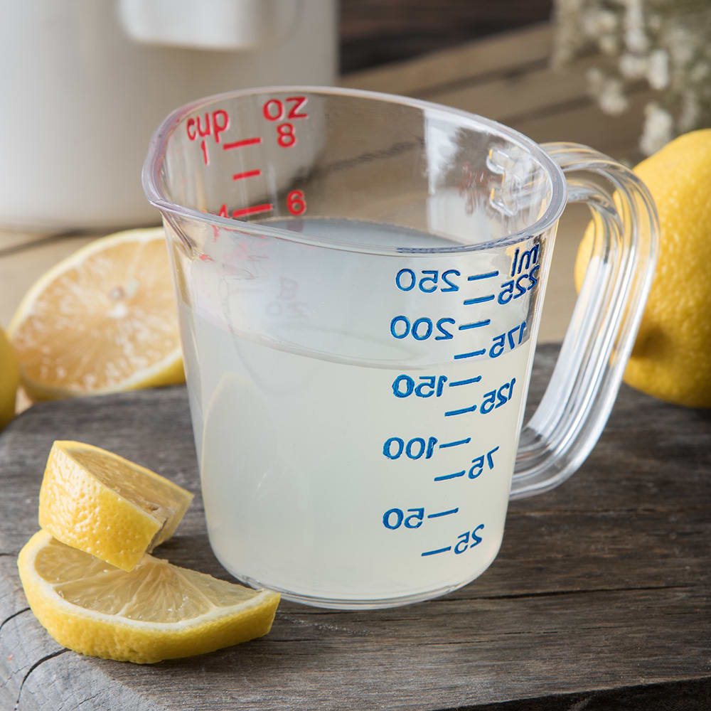 Carlisle 8 oz Oval Measuring Cup w/ Pour Spout & C-Handle ...