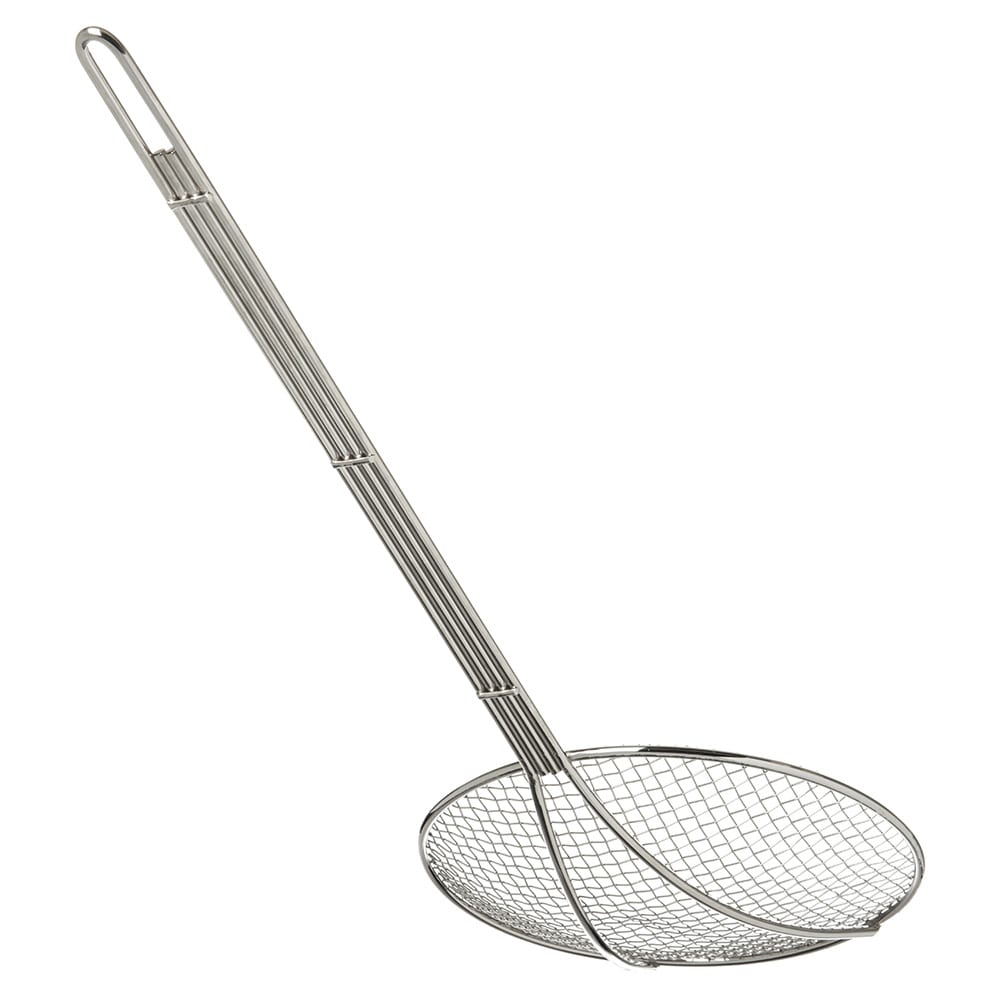 Carlisle 8" Round Mesh Skimmer - Chrome Plated Nickel Steel (601528)