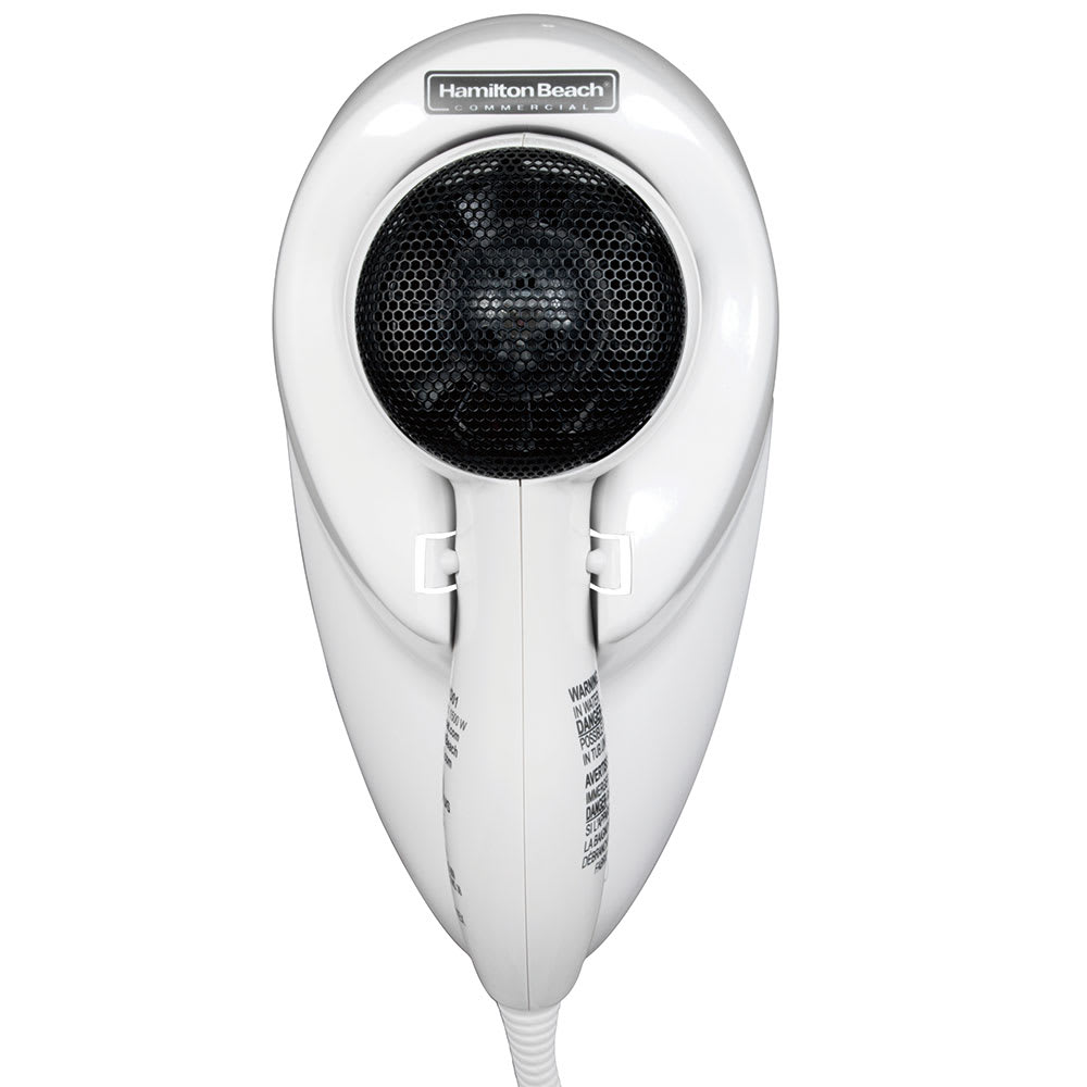 Hamilton Beach Wall-Mount Hair Dryer w/ 2 Speed Settings - White, 125v ...