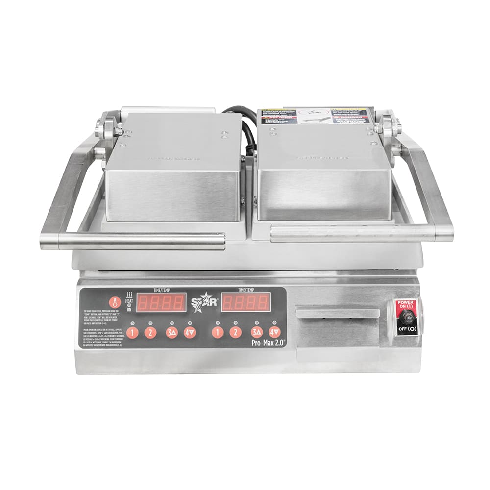 Star PST14D Double Commercial Panini Press w/ Aluminum Smooth Plates, 120v