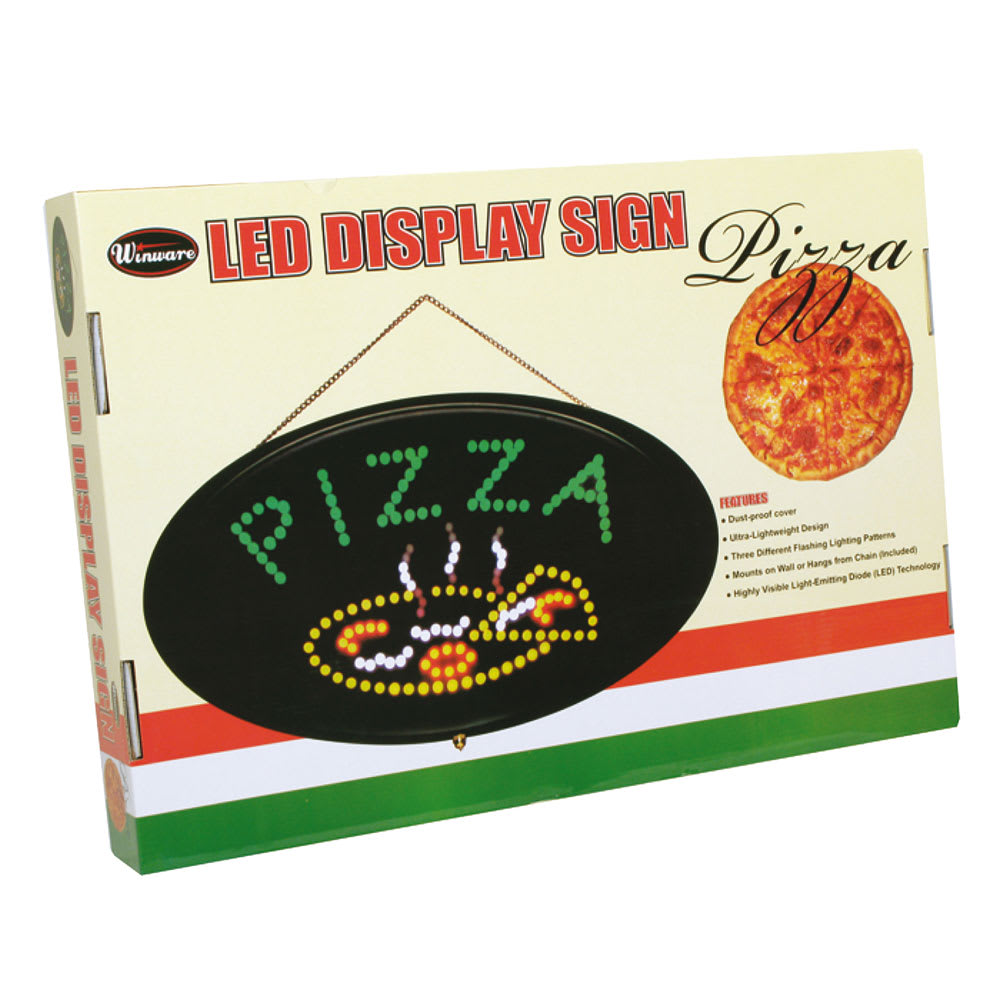 Winco LED-11 Pizza Sign - LED, 3 Flashing Patterns