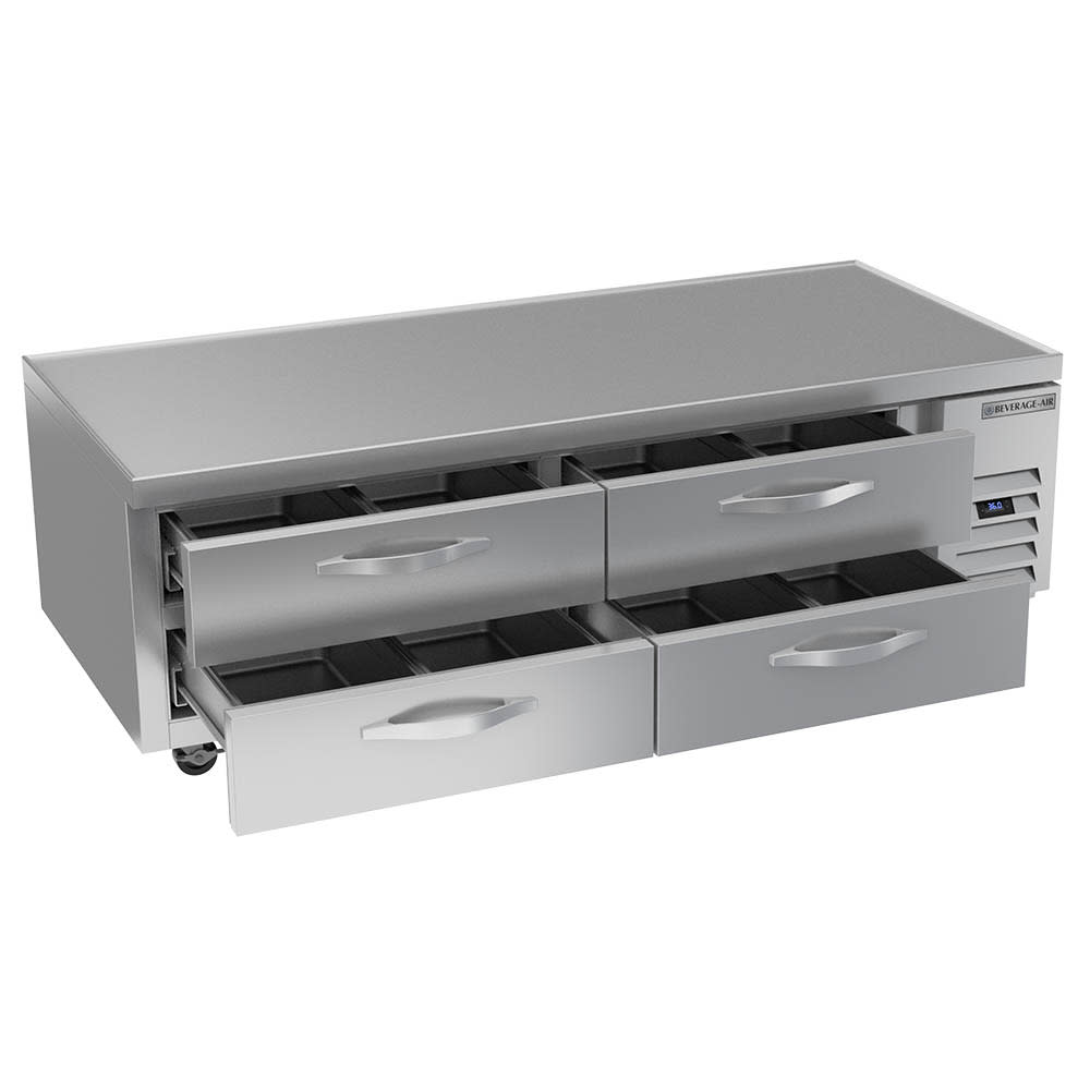 Beverage-Air WTRCS72HC 72" Hydrocarbon Series Chef Base w/ (4) Drawers ...