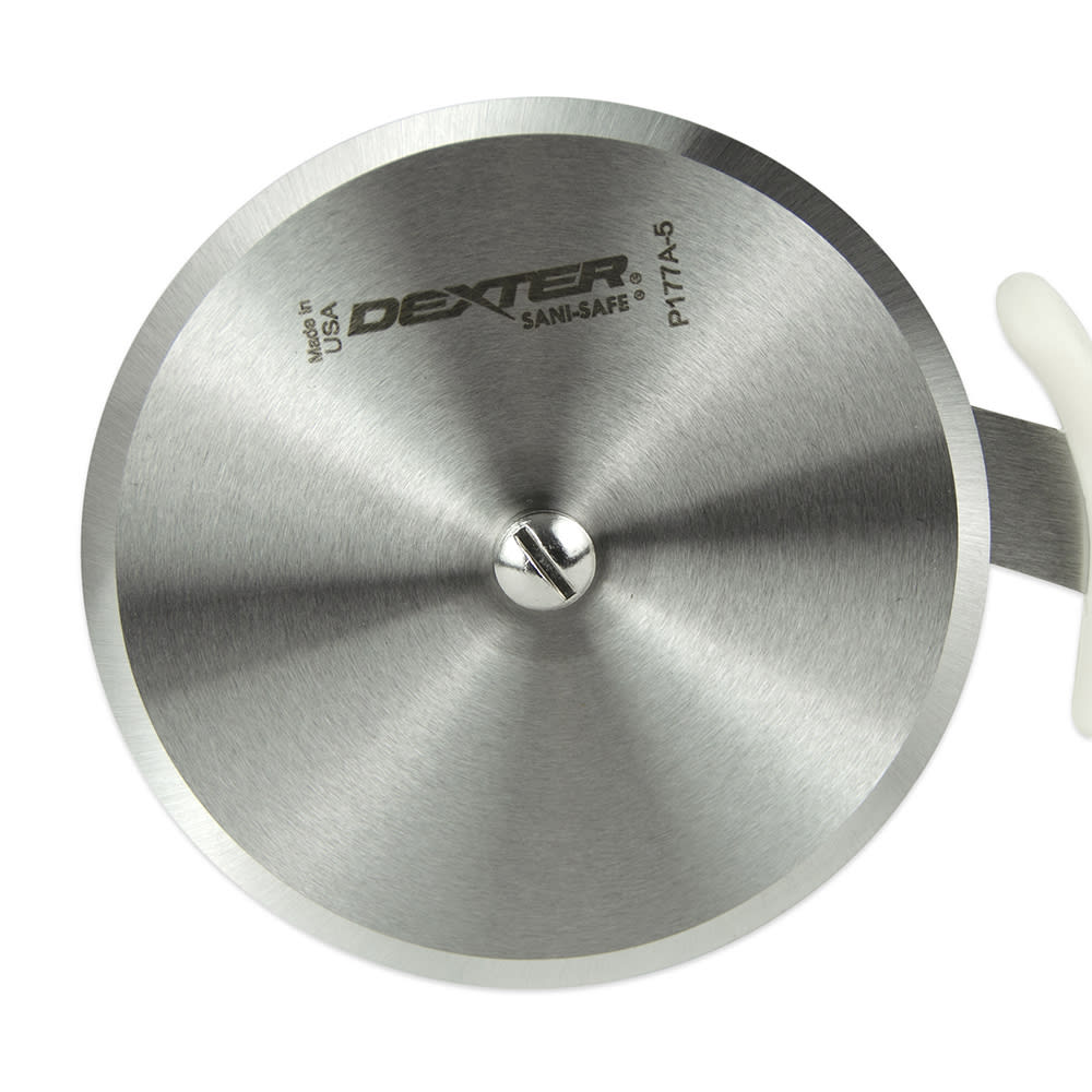 Dexter Russell P177A-5PCP SANI-SAFE® 5" Pizza Cutter w/ White Plastic ...