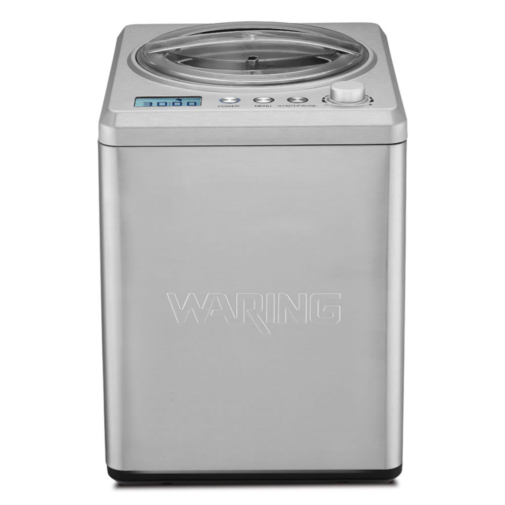 Waring WCIC25 2 1/2 qt Electric Ice Cream Maker - Stainless Steel, 120v