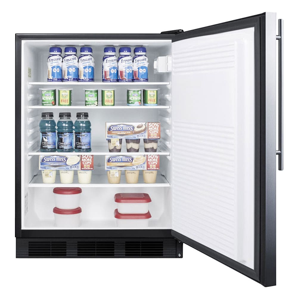 Summit FF7BKSSHV 24" W Undercounter Refrigerator w/ (1) Section & (1 ...