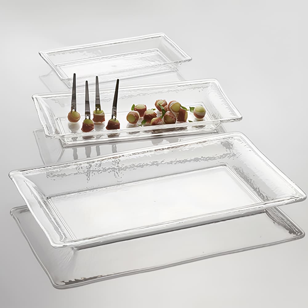 American Metalcraft CRGT21 21" x 13" Rectangular Rain Tray - Styrene, Clear