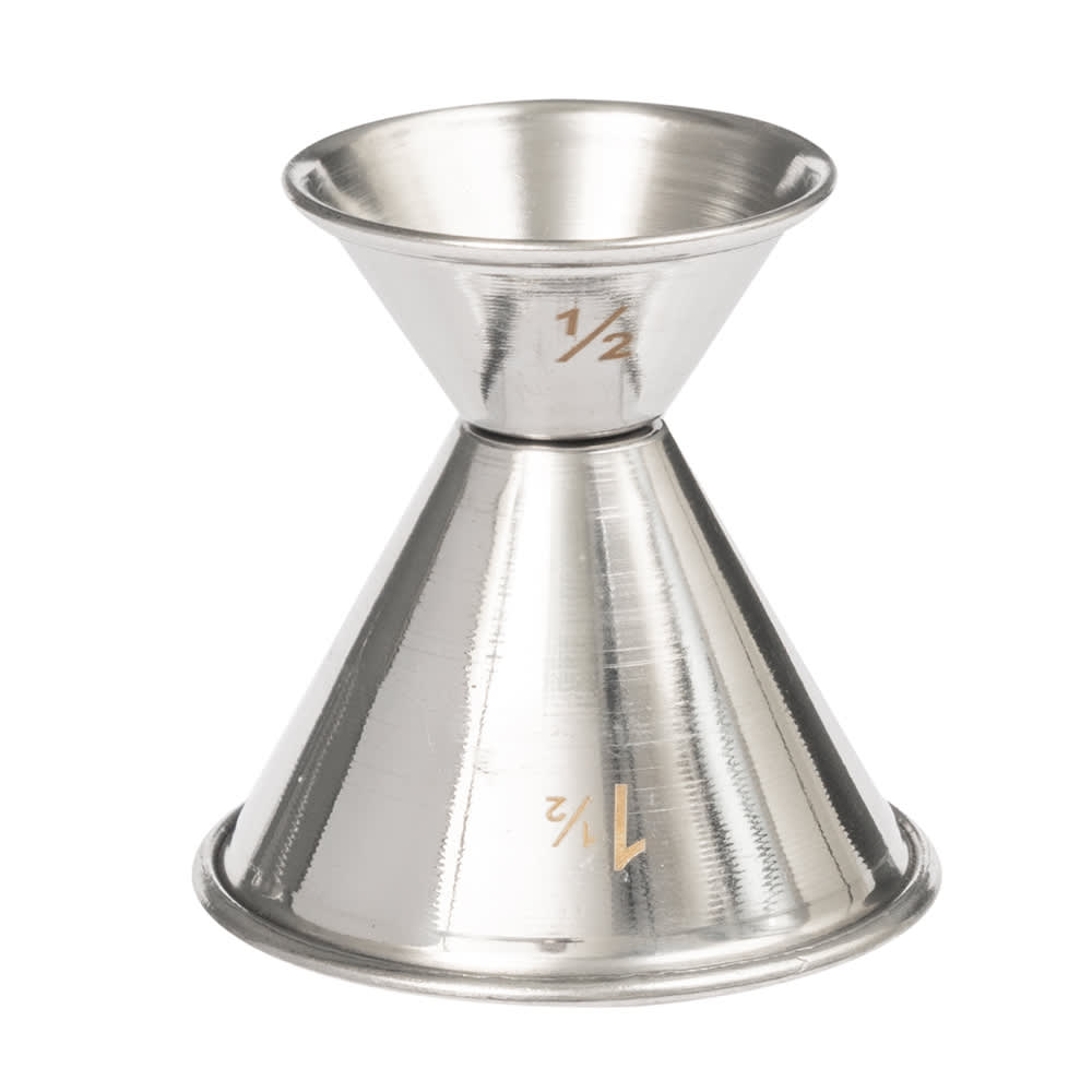 American Metalcraft J212 Double Jigger - 1/2 & 1 1/2 oz, Satin Stainless