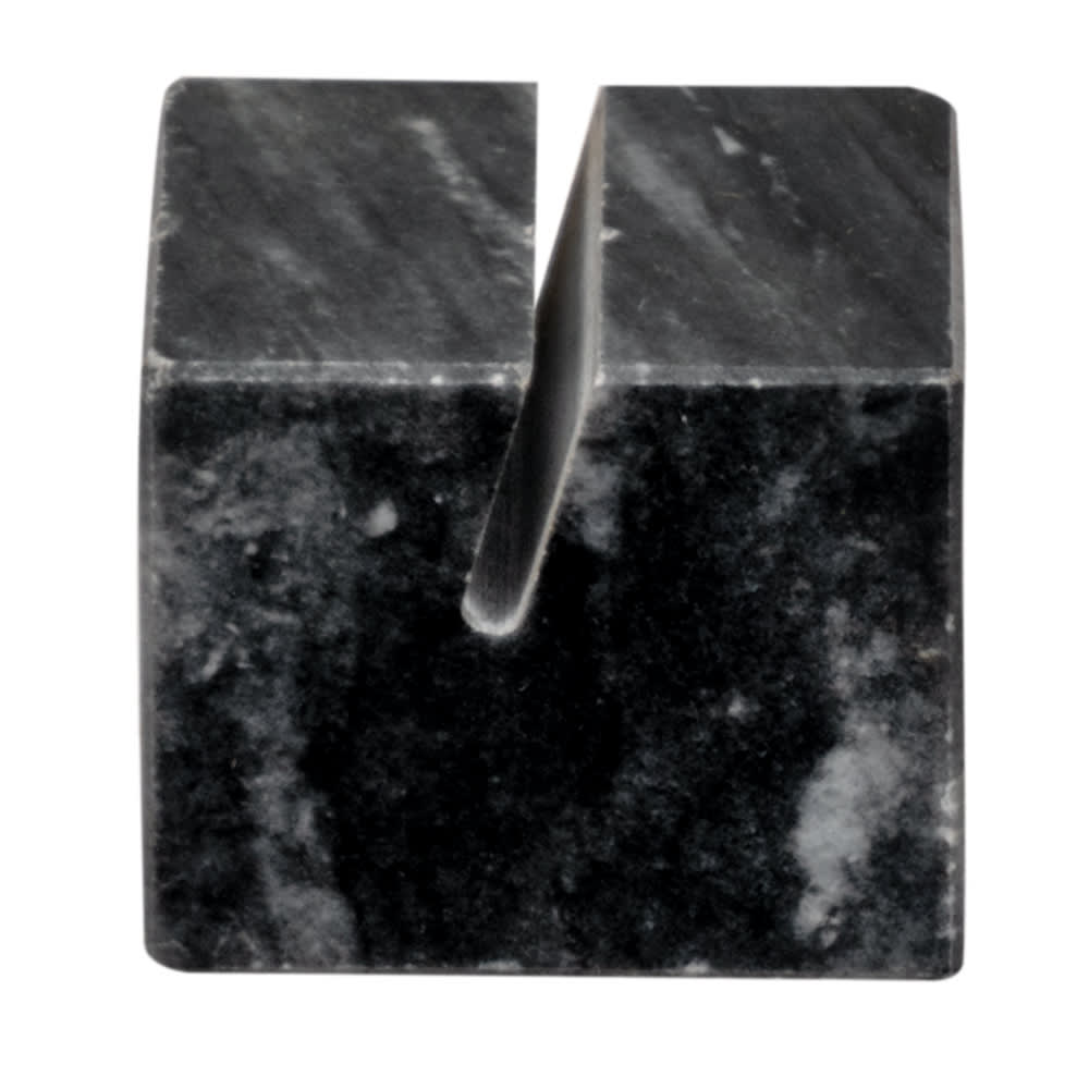 American Metalcraft MCHB125 Square Card Holder, Marble, Black