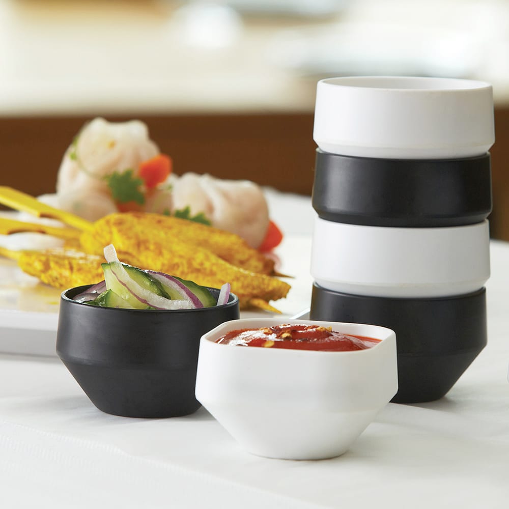 American Metalcraft MSCRB2 2 1/2 oz Melamine Sauce Cup, Black