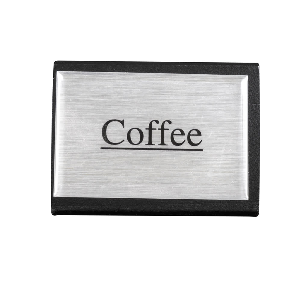 American Metalcraft SIGNC3 Coffee Table Tent Sign - 1 3/4" x 3", Silver ...