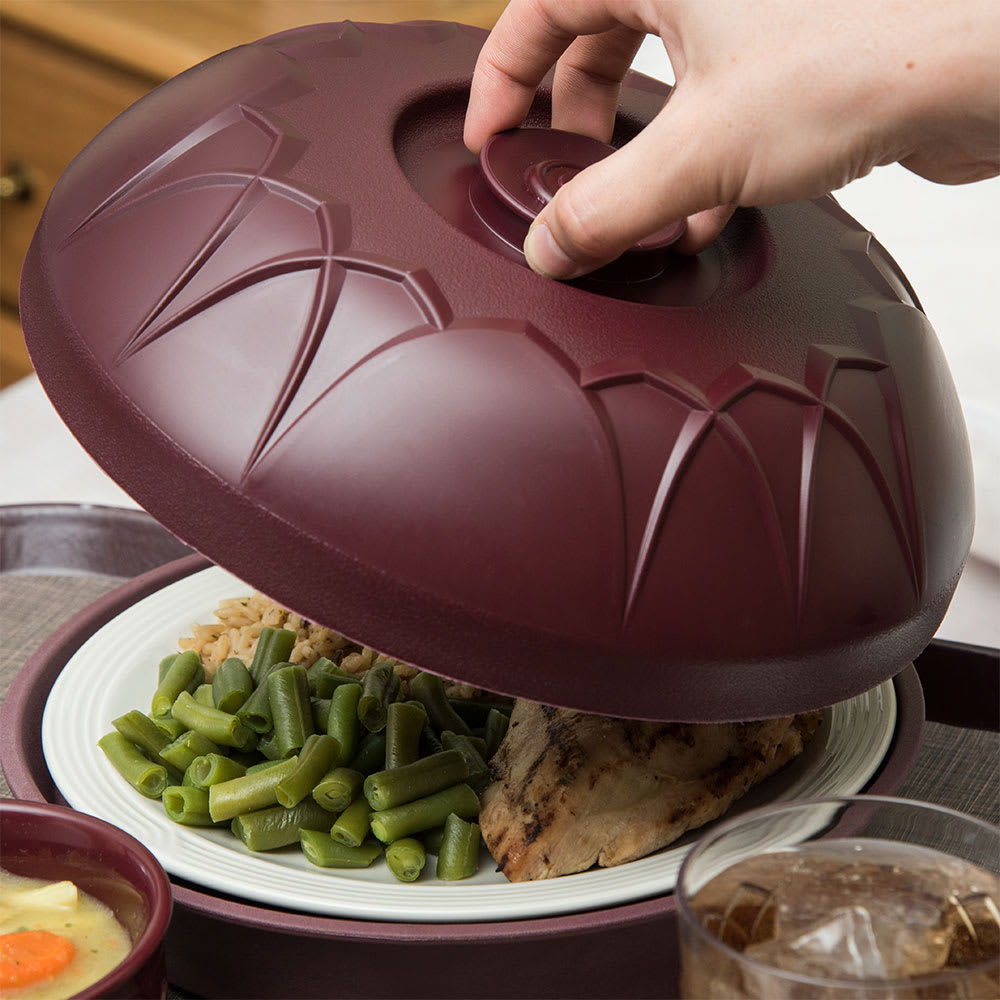 Dinex DX540061 Fenwick Insulated Dome for 9" Plates - Cranberry