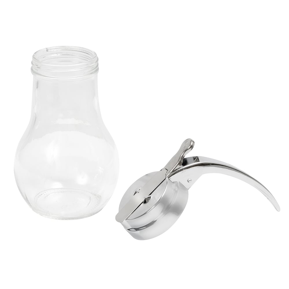 Vollrath 214 14 oz Dripcut® Teardrop Dripcut Server - Glass, Chrome Top