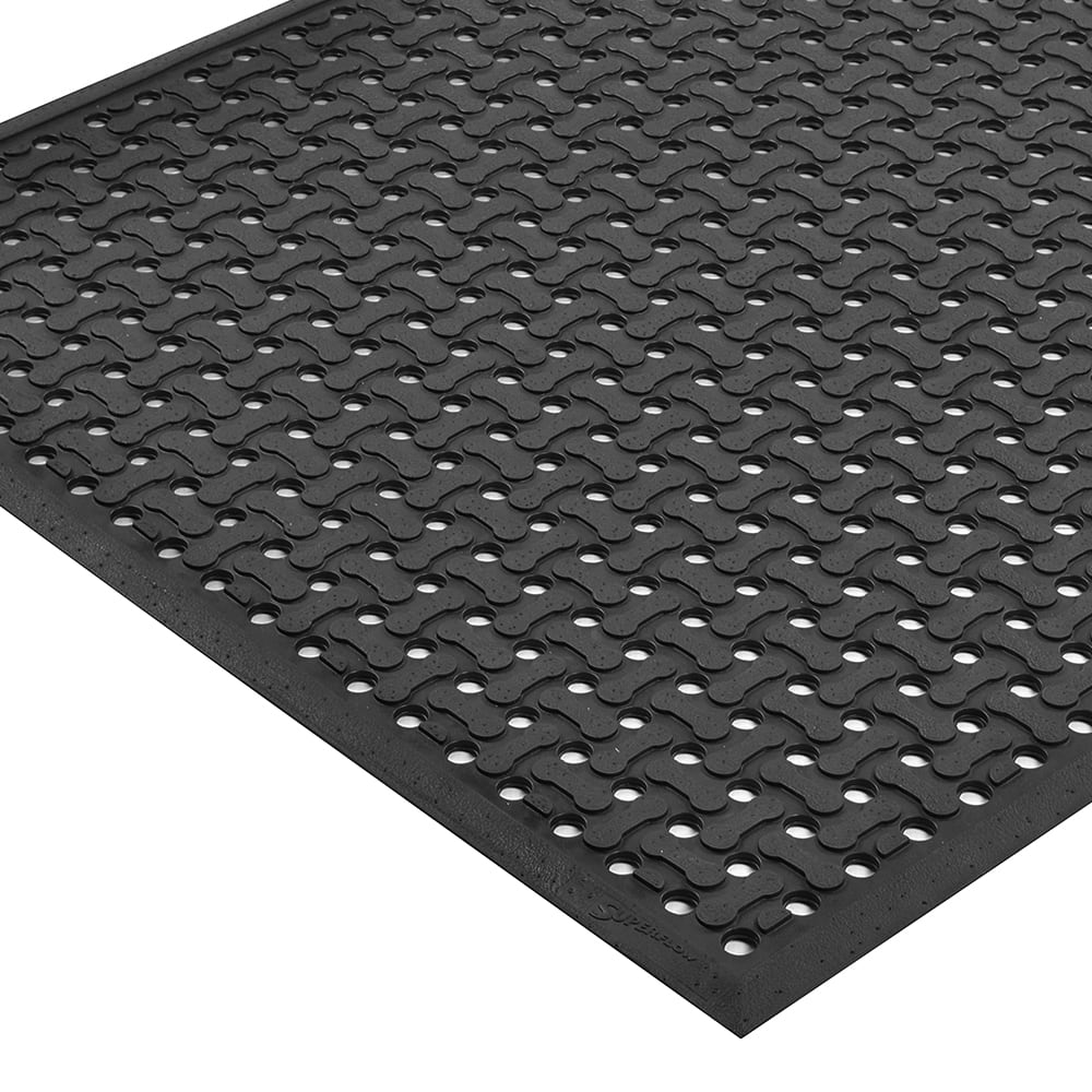 NoTrax T18S0035BL Superflow Reversible Grease Resistant Floor Mat, 3' x ...