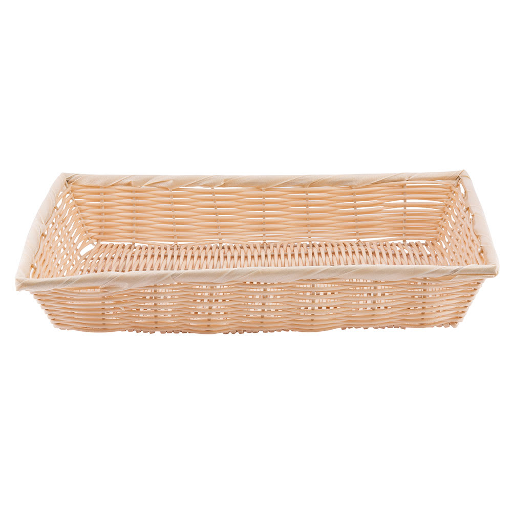 Tablecraft 1189W Handwoven Basket, 16 x 11 1/4 x 3", Polypropylene Cord ...
