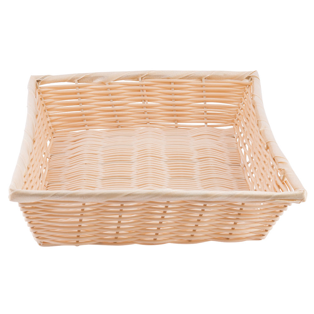 Tablecraft 1189W Handwoven Basket, 16 x 11 1/4 x 3", Polypropylene Cord ...