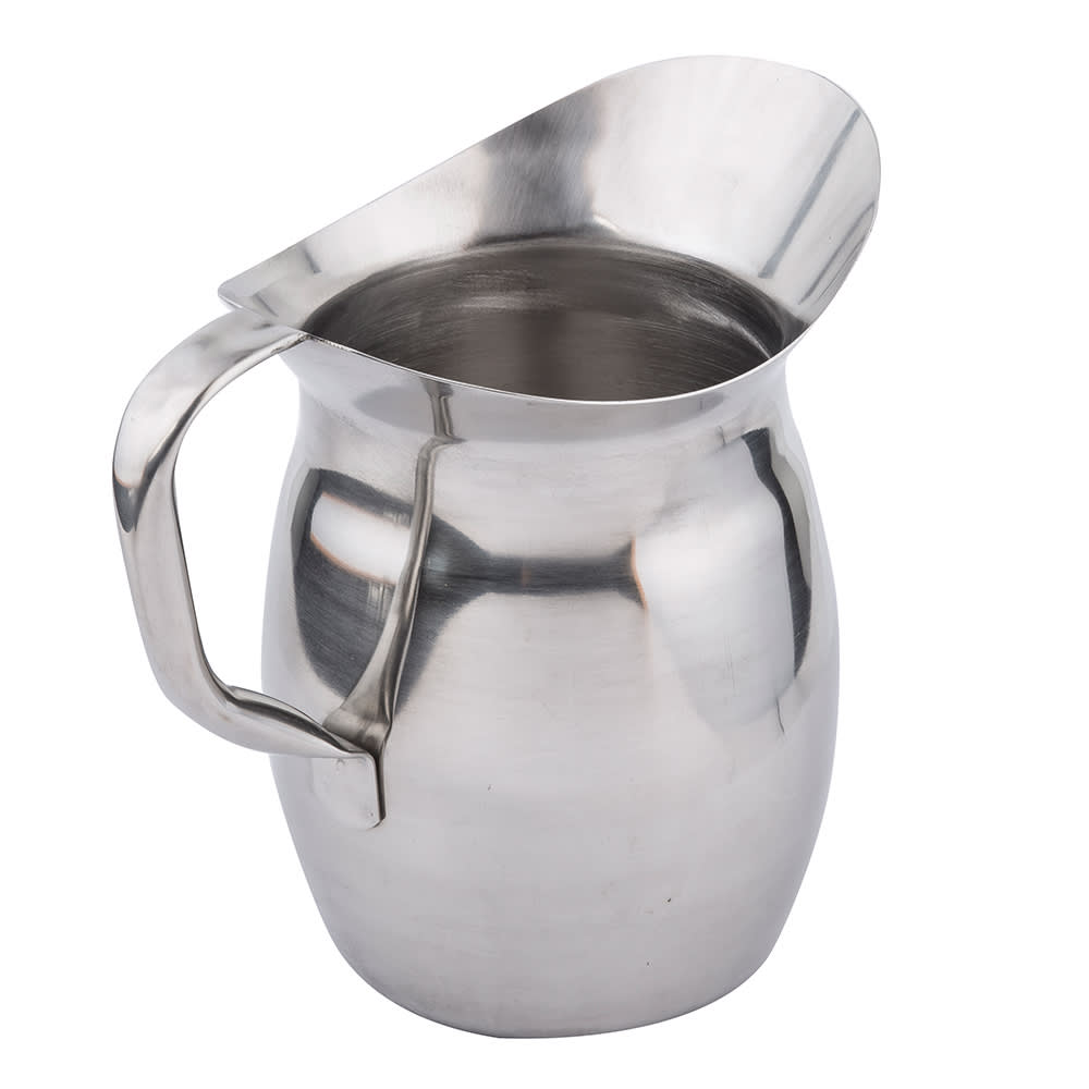 Tablecraft 203 96 oz Stainless Steel Pitcher w/ Mirror Finish