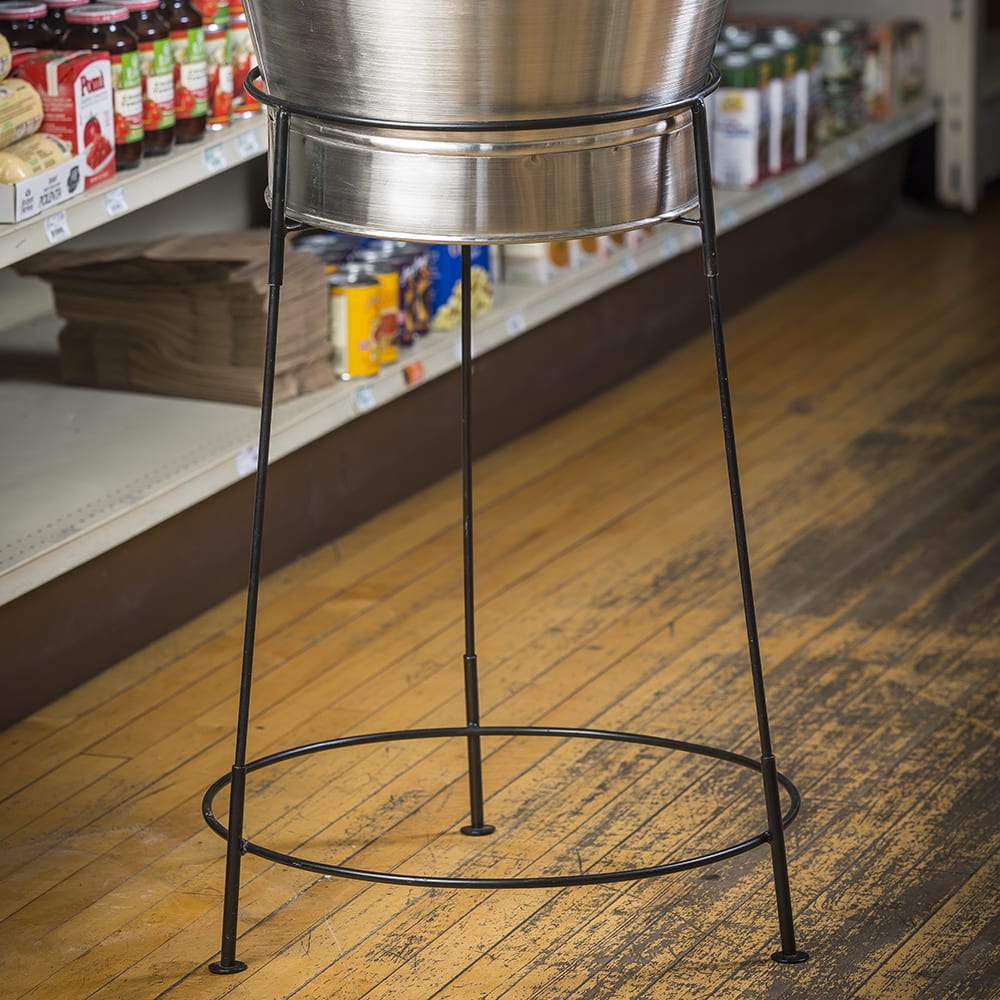 Tablecraft BTS2137 21 3/4" Round Beverage Stand For BT21 - Metal, Black