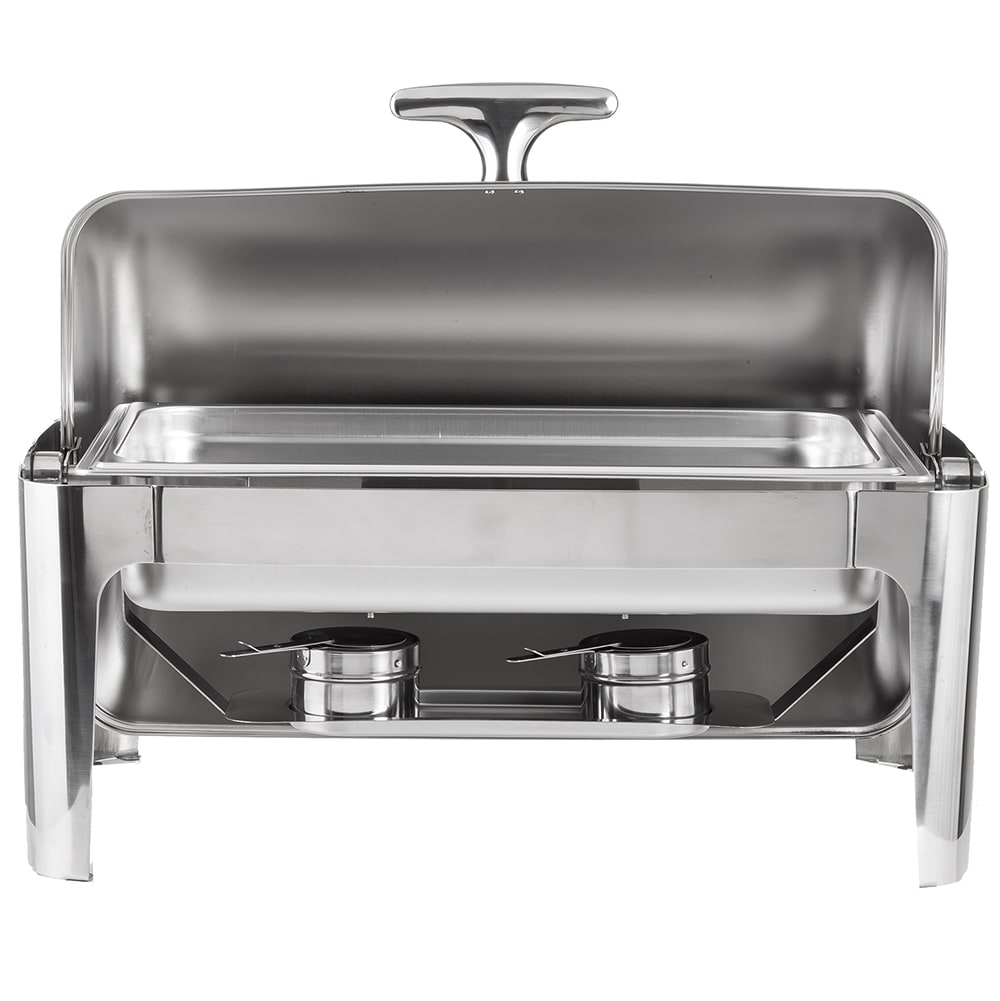 Tablecraft CW40167 Full Size Chafer w/ Roll-Top Lid & Chafing Fuel Heat