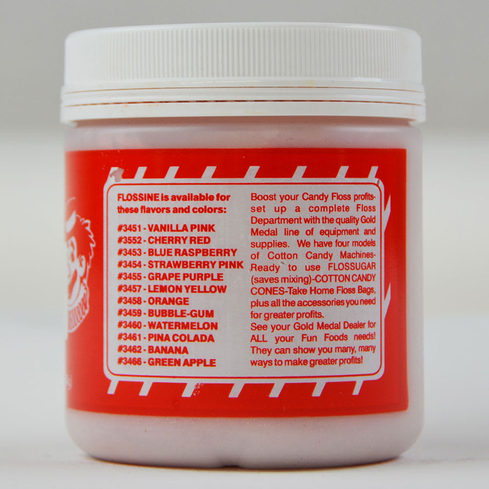 Gold Medal 3458CN 1 lb Jar O-Jay (Orange) Flossine®