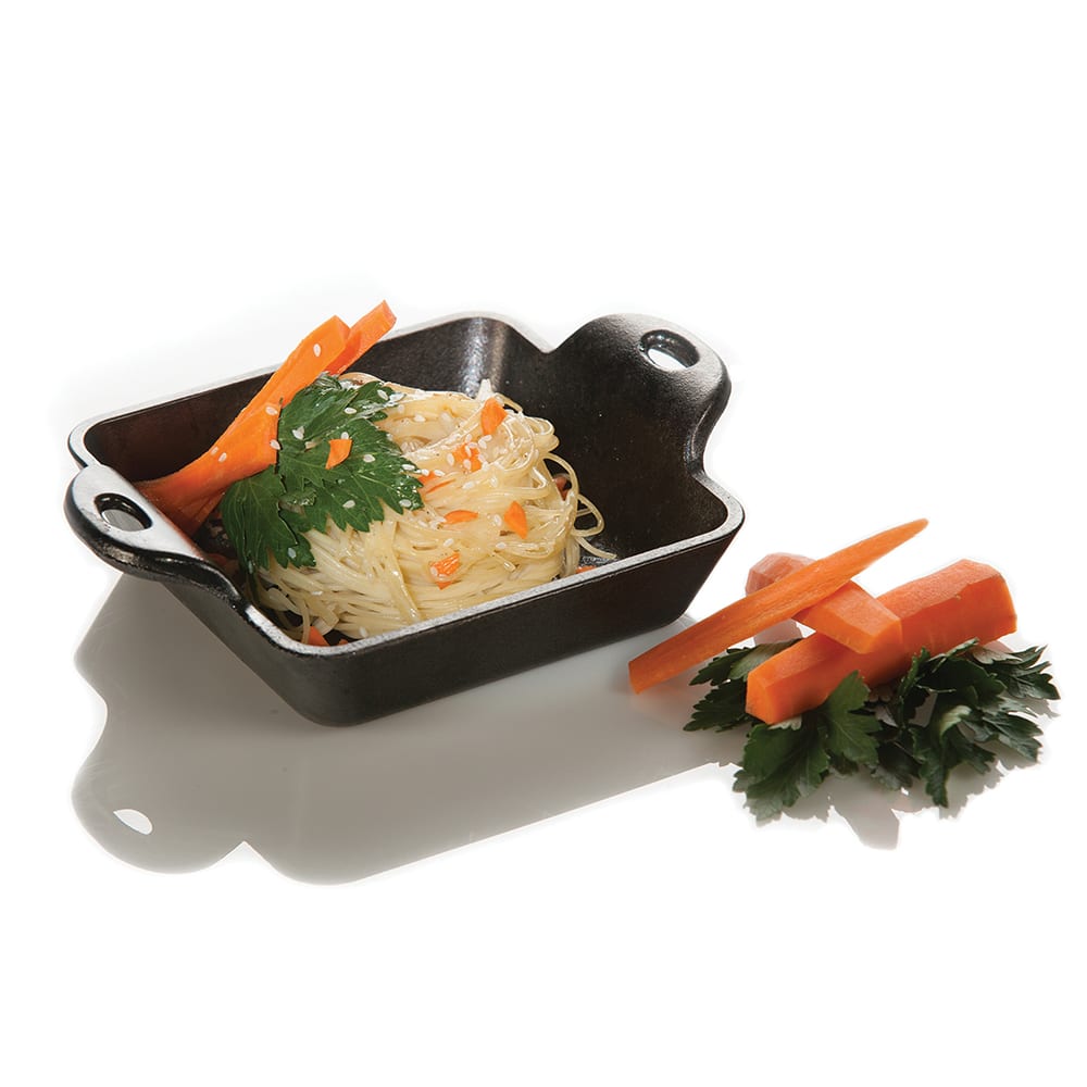 Lodge Square Mini Server w/ Handles, 10 oz, Cast Iron (HMSS)