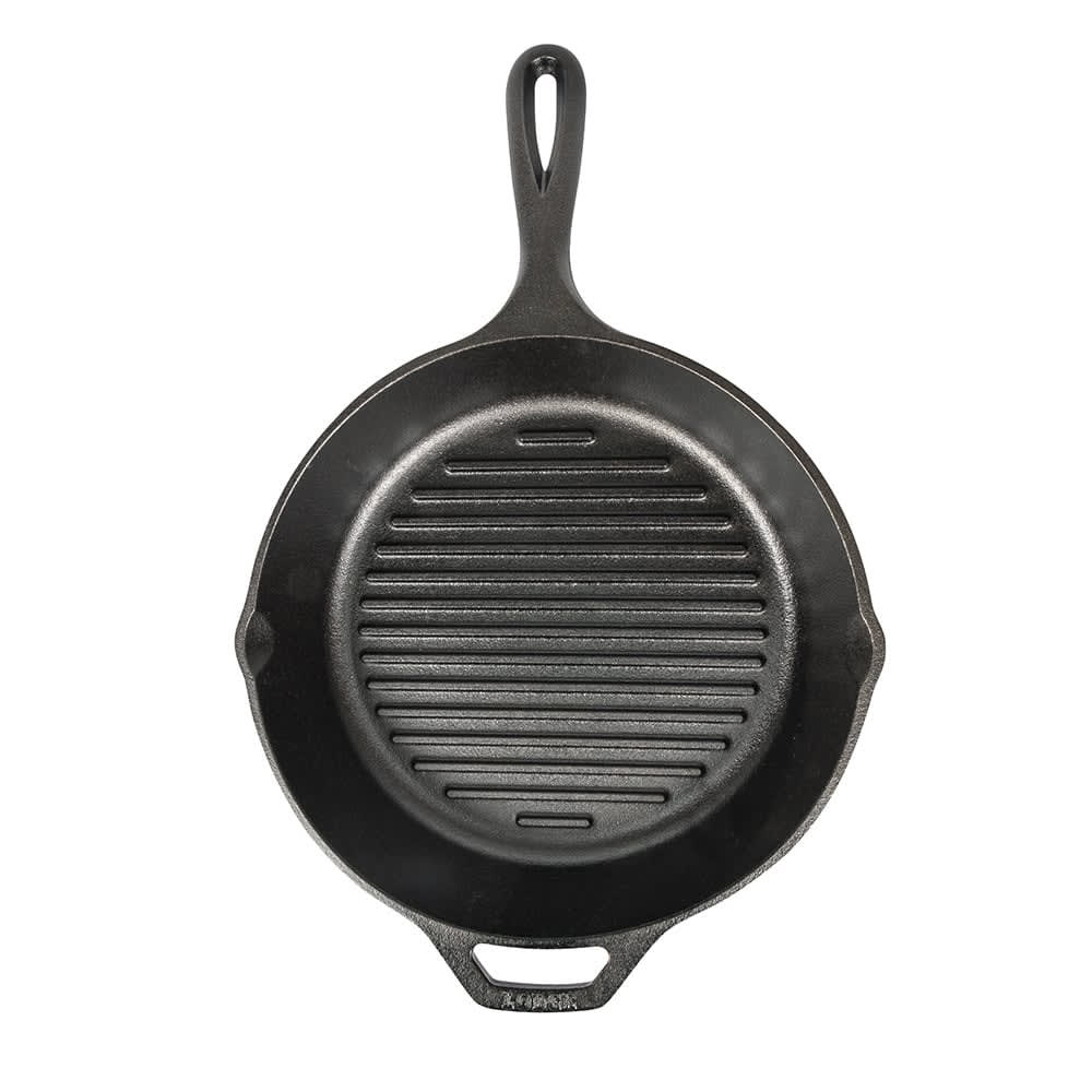 Lodge 6 Piece Seasoned Cast Iron Cookware Set w/ Pans & Accessories ...