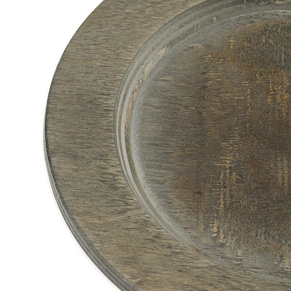 Lodge 8" Round Wood Underliner, Walnut Stain (U3RP)