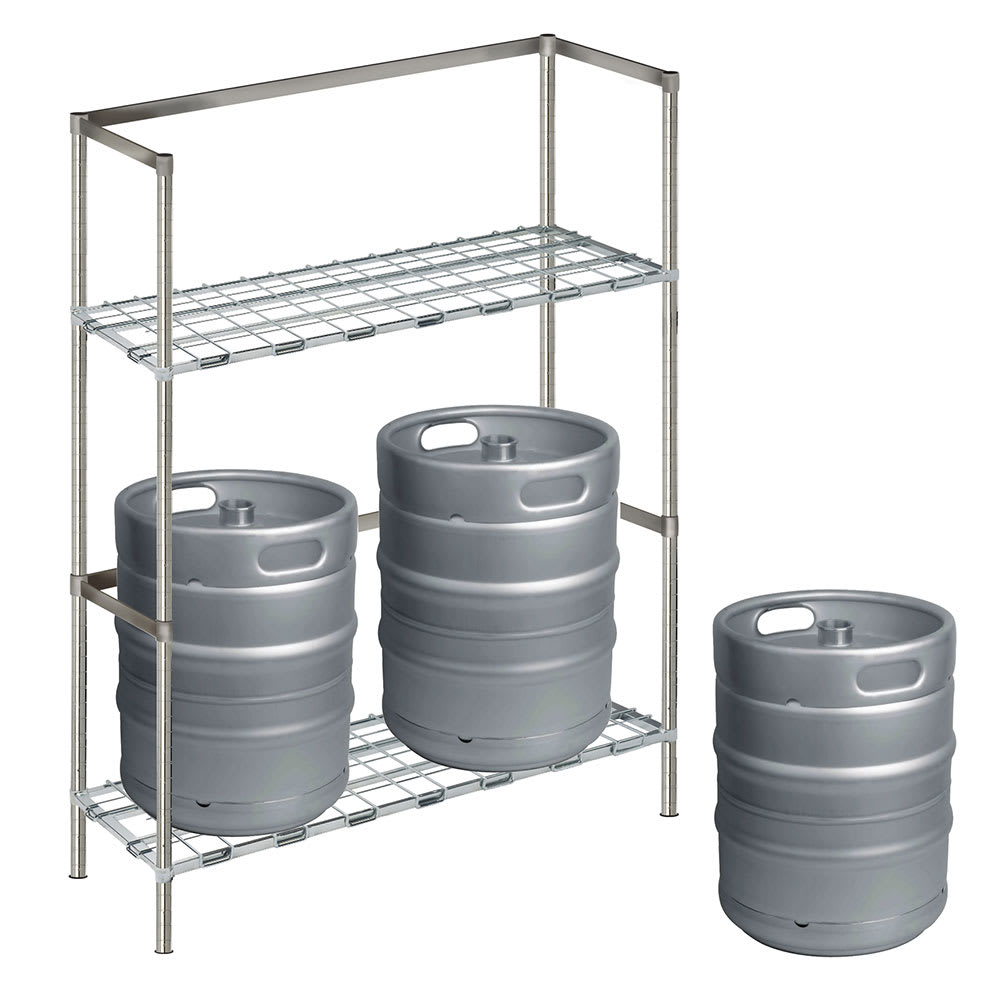 Focus FBKR184854 (2) Level Keg Rack w/ (4) Keg Capacity, 48" x 18" x 54"