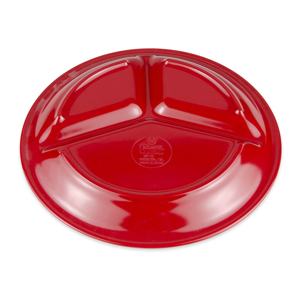 GET 10 1/4" Round Melamine Dinner Plate, Red (CP-10-RSP)