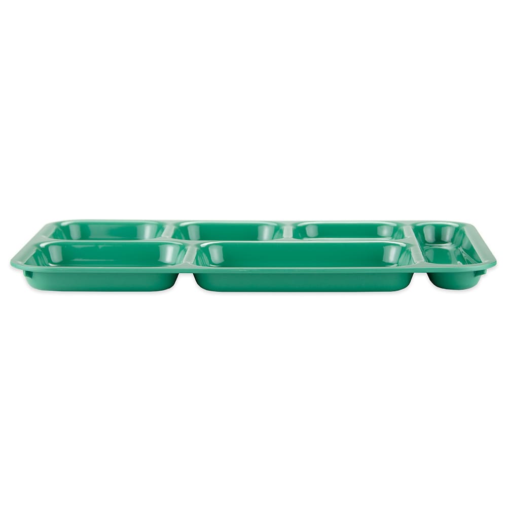 GET Plastic Rectangular Tray w/ (6) Compartments, 14 3/8" x 9 7/8 ...