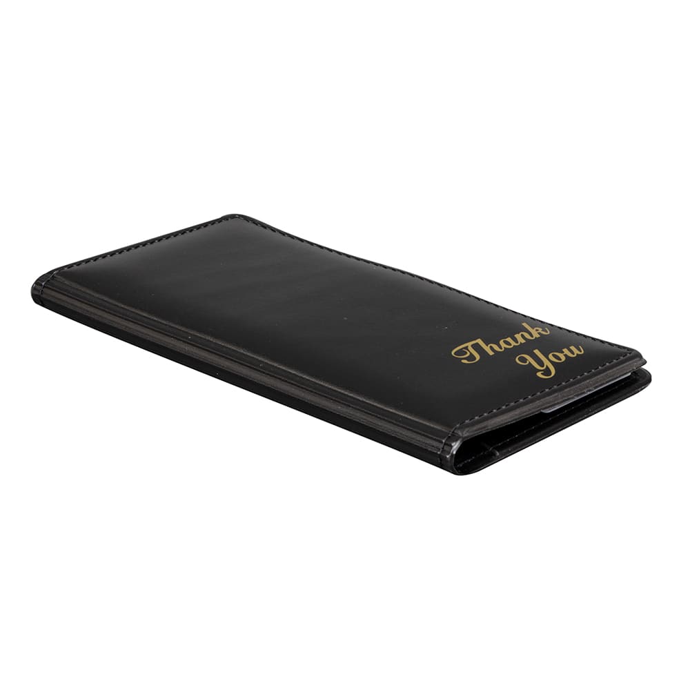 Risch Double-Panel Guest Check Holder - 5" x 9", Padded Vinyl, Black ...