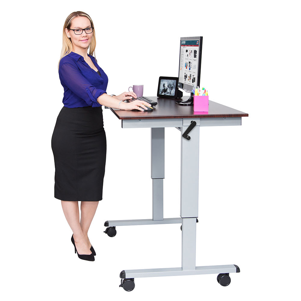 Luxor Adjustable Stand-Up Desk w/ Laminate Work Surface, 48"W x 30"D ...