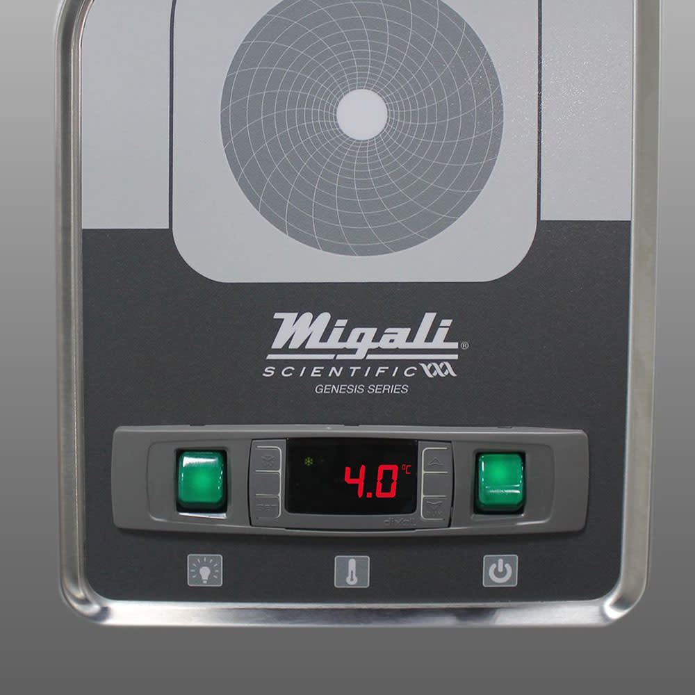 Migali G-2RG 51 7/10" Two Section Vaccine Refrigerator w/ Glass Doors ...