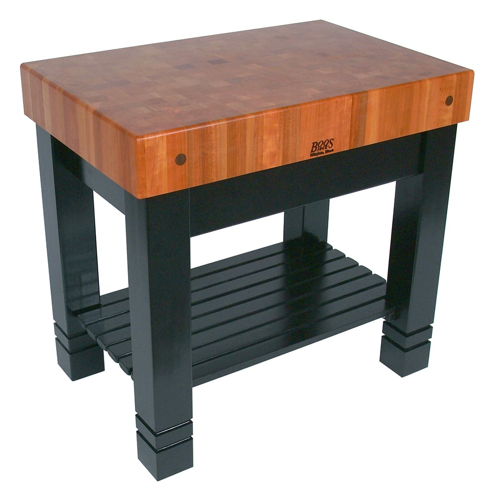 John Boos RN-BF Bloc de Foyer Table, 5" Thick End Grain American Cherry ...