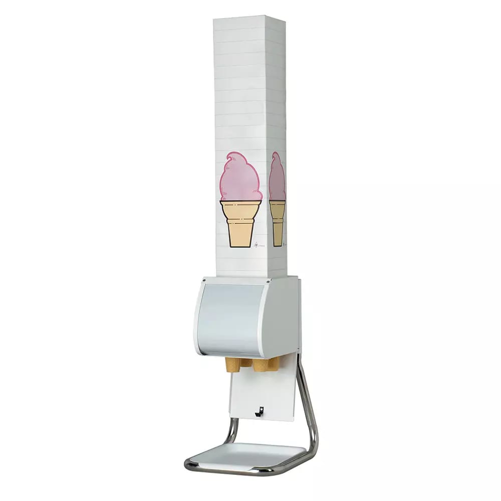 Dispense-Rite BCDS-BFL Countertop Ice Cream Cone Dispenser - Steel, White