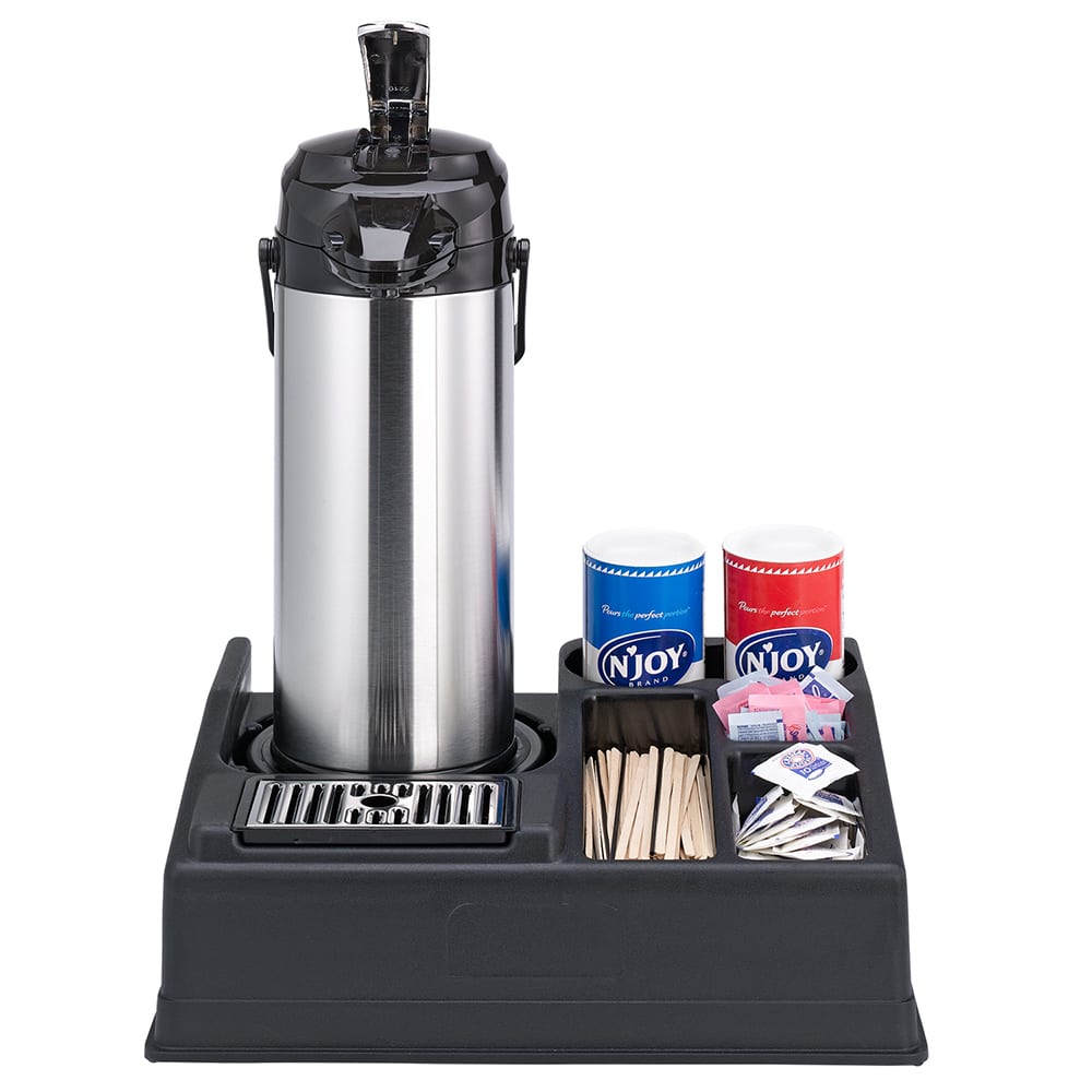 Service Ideas Airpot Serving Rack w/ 5 Compartments, Black (APLR15BL)