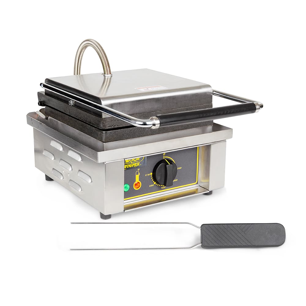 Equipex GES20/1 Single Liege Waffle Maker w/ Cast Iron Grids, 1750W
