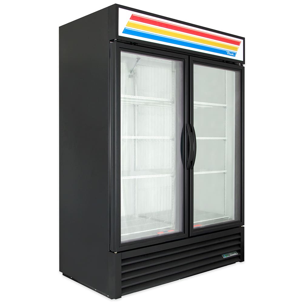 True GDM-49F-HC~TSL01 54 1/8" Two Section Display Freezer w/ Swing ...