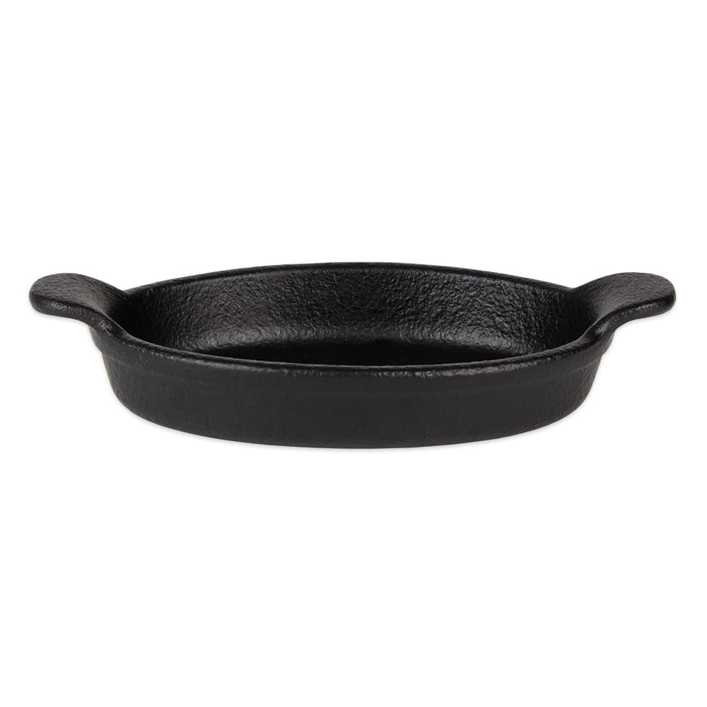 Diversified Ceramics DCI596BI 12 oz. Oval, Ceramic Baking Dish, Black Iron