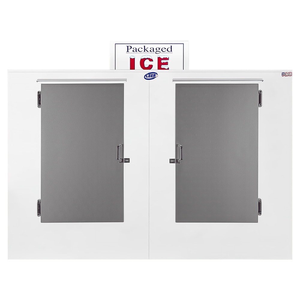 Leer L100UCSP 96" Outdoor Ice Merchandiser w/ (220) 10 lb Bag Capacity ...