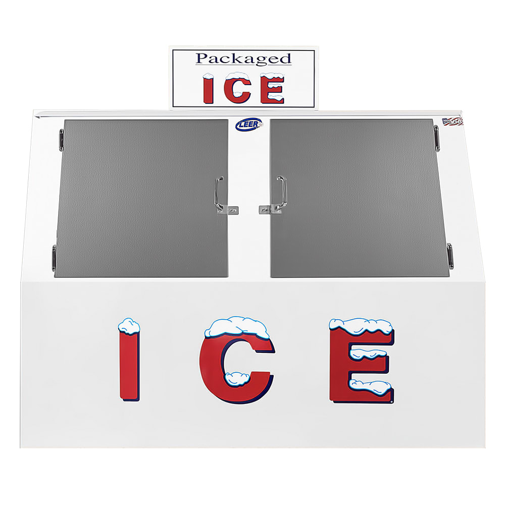 Leer L060SCSP 73" Outdoor Slanted Ice Merchandiser w/ (150) 10 lb Bag ...
