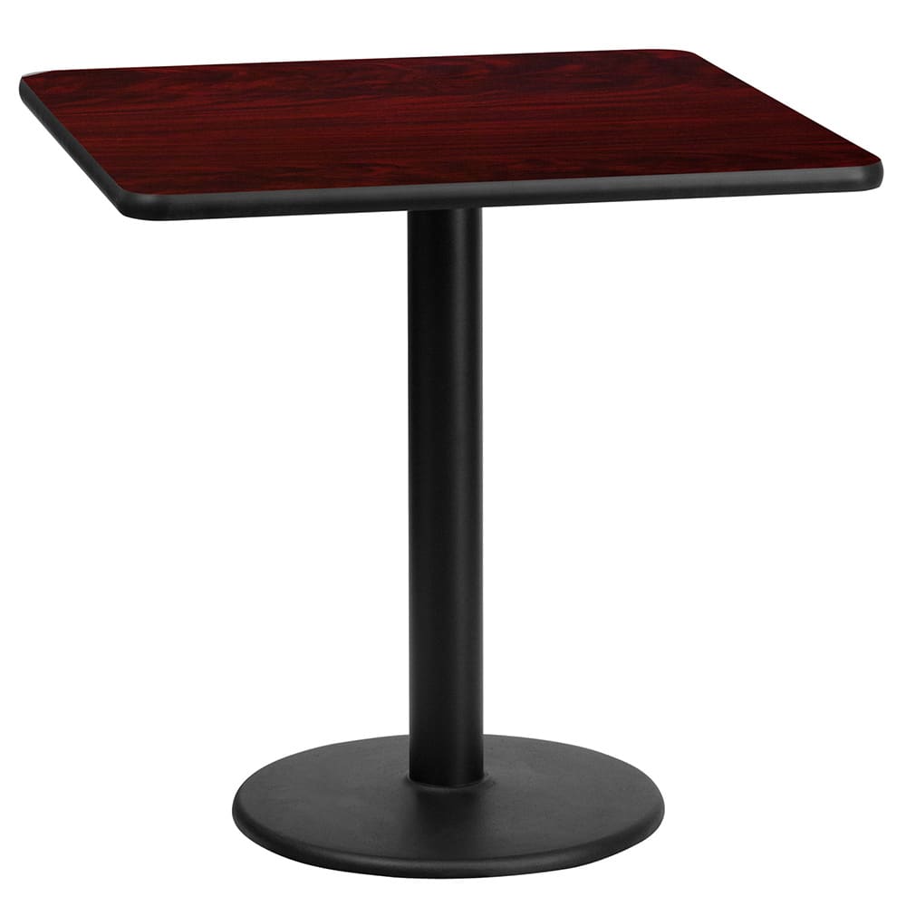 Flash Furniture XU-MAHTB-2424-TR18-GG 24" Square Dining Height Table w ...