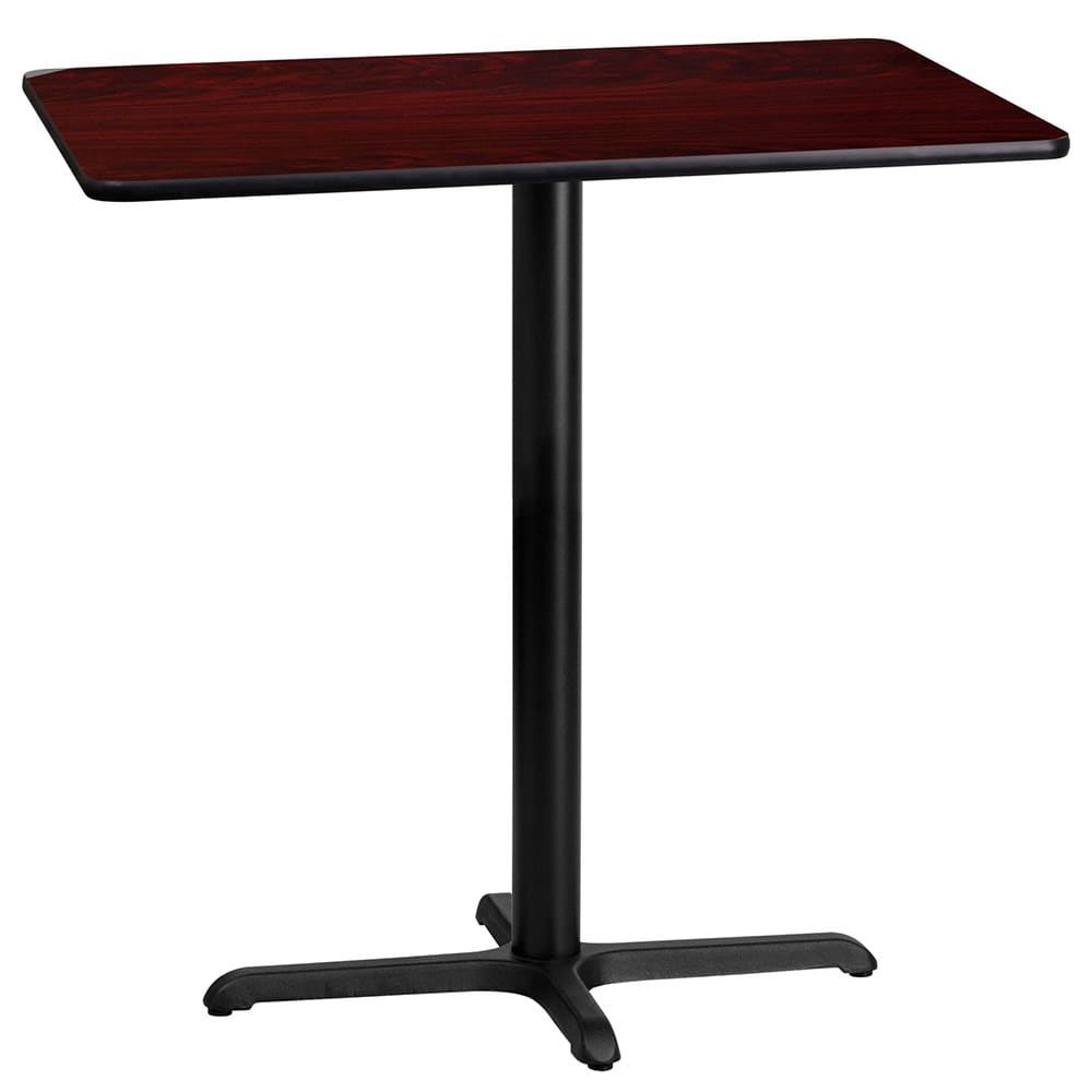 Flash Furniture XU-MAHTB-2442-T2230B-GG Rectangular Bar Height Table w ...
