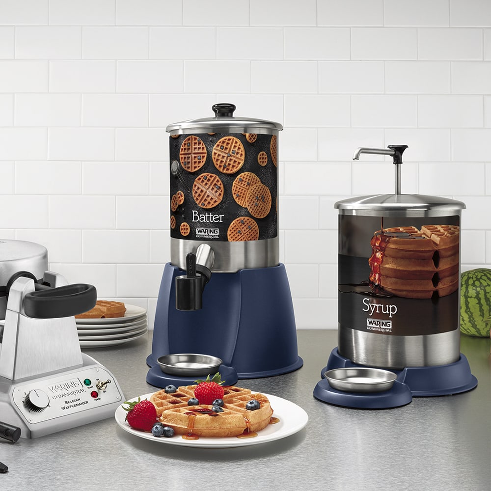 Waring WSD1G 1 gal Countertop Syrup Dispenser w/ Pump - Stainless Steel