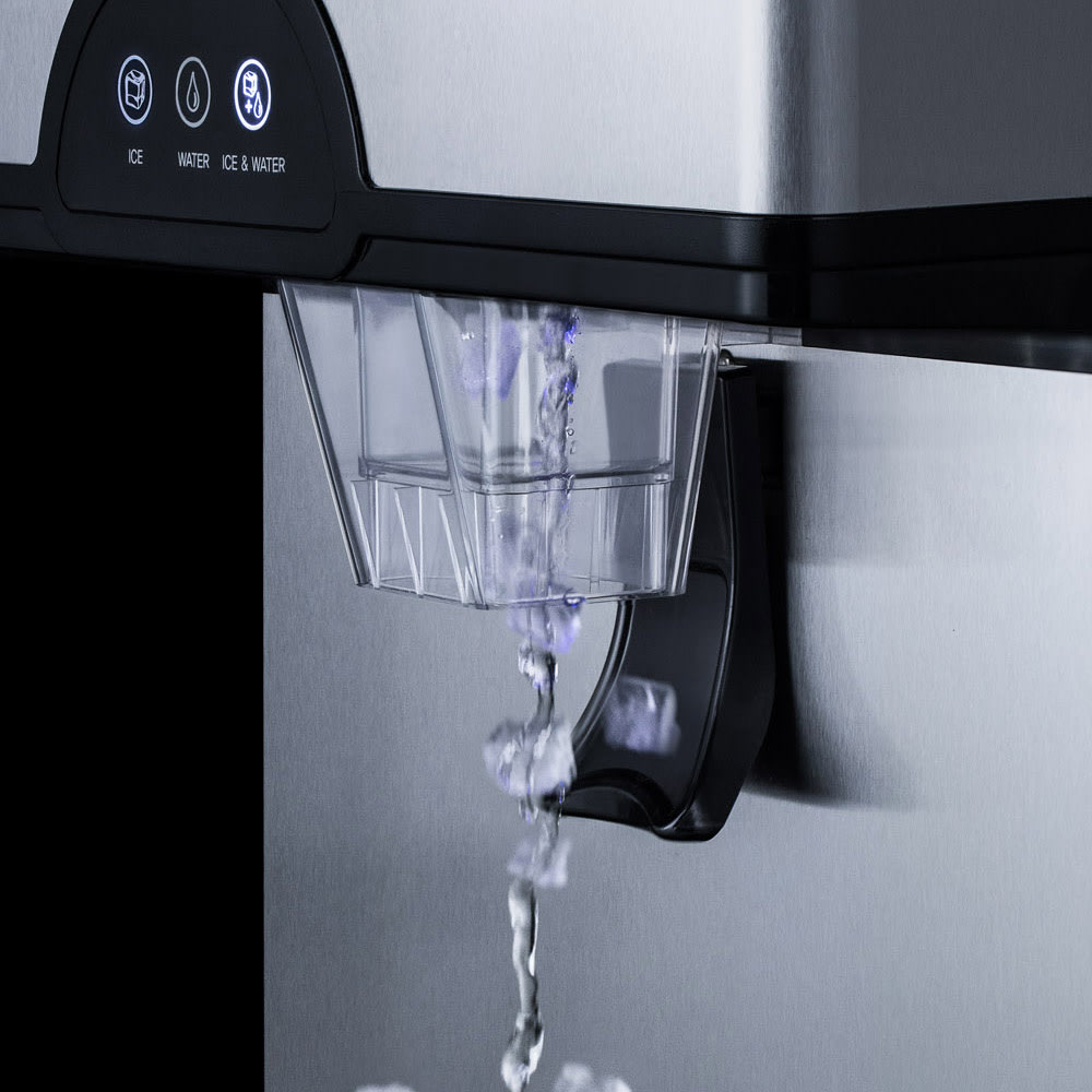 Accucold 282 lb Countertop Water & Nugget Ice Dispenser - 11 lb Storage ...