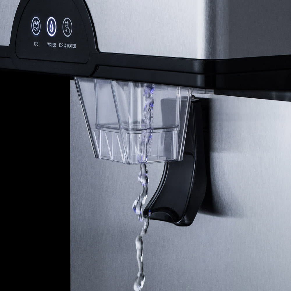 Accucold 282 lb Countertop Water & Nugget Ice Dispenser - 11 lb Storage ...