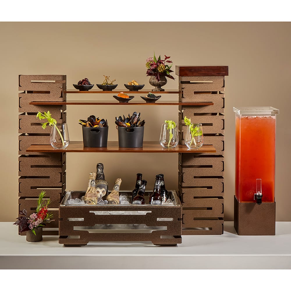 Rosseto Multi Level Skycap® Display Riser - 8"W x 8"D x 30"H, Steel w/ Matte Bronze Finish (SM325)