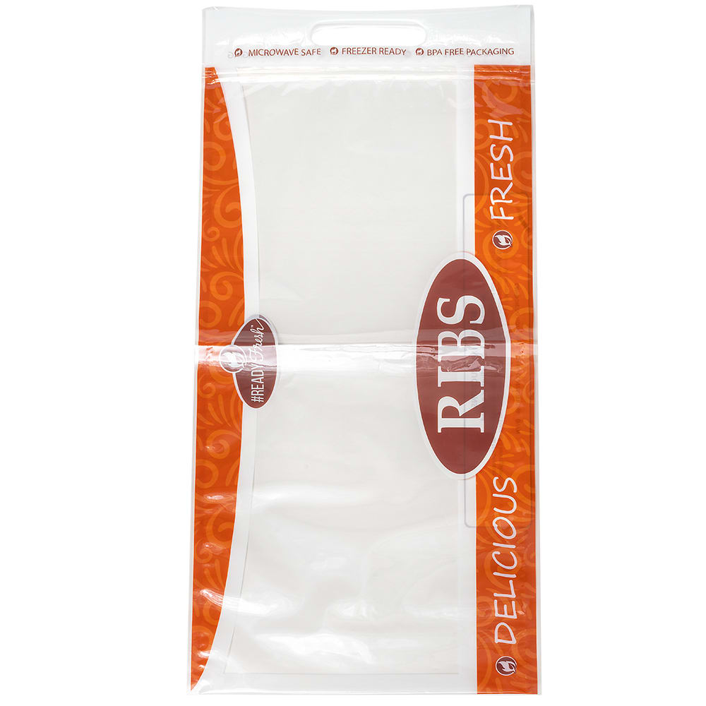 LK Packaging #ReadyFresh® Grab-N-Go Rib Bag w/ Handle - 10"W x 21 1/2"L ...