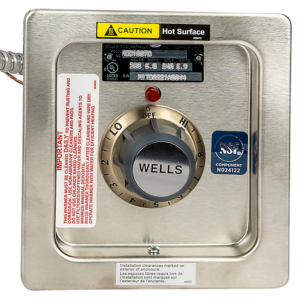 Wells MOD-100TD/AF Drop-In Hot Food Well w/ (1) Full Size Pan Capacity ...